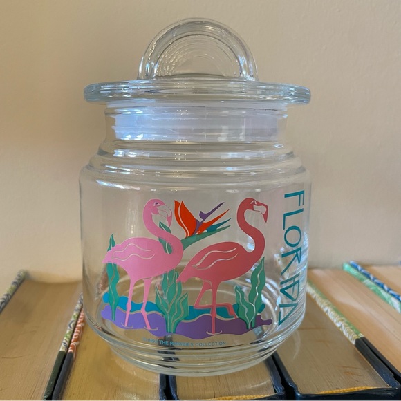 Accents | Vintage 1993 The Paradies Collection Flamingo Florida Jar ...